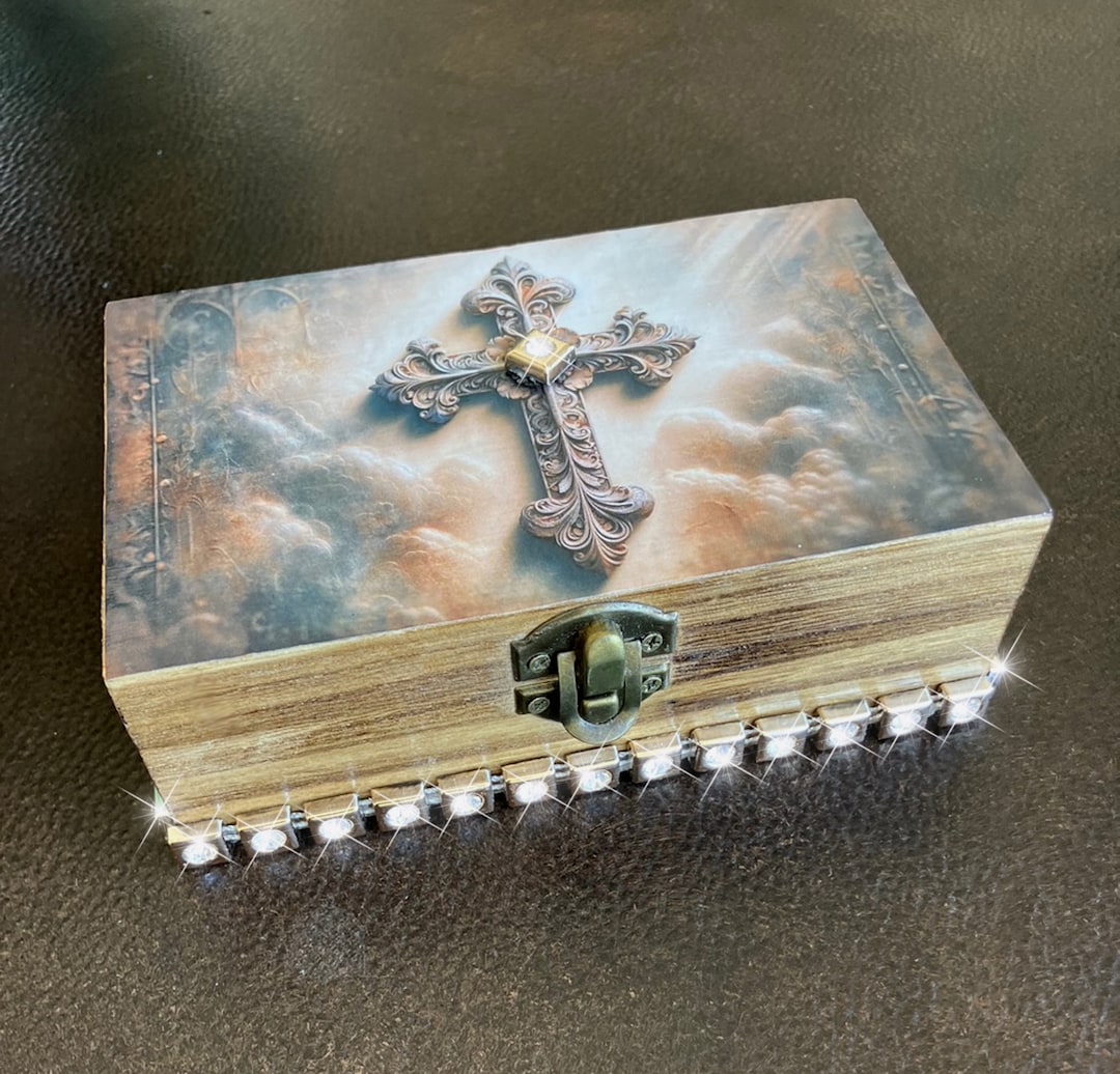 Tarot Card Box, Oracle Deck Box, Wood Tarot Card Boxes, Cross Tarot ...