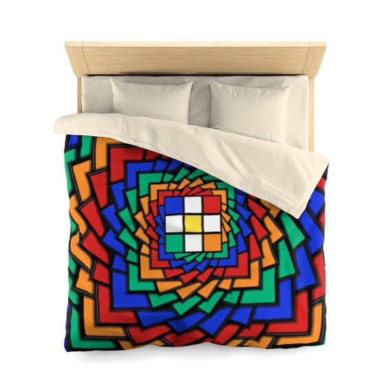 Daisy Pattern Rubik's Cube Duvet Cover Twin or Queen | Etsy