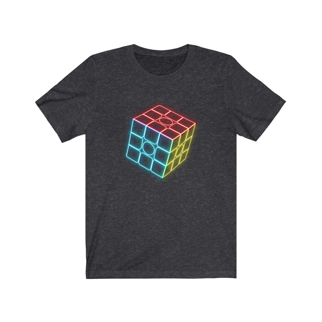 Neon Rubik's Cube Shirt (adult Sizes) - Soft Cotton T-shirt, Fun Gift ...