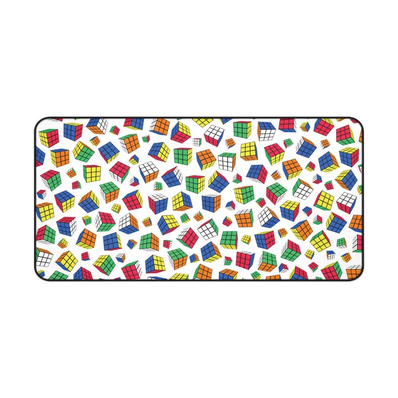 Cubes All Over Rubik's Cubes Desk Mat, Cubing Mat, Speedcubing ...