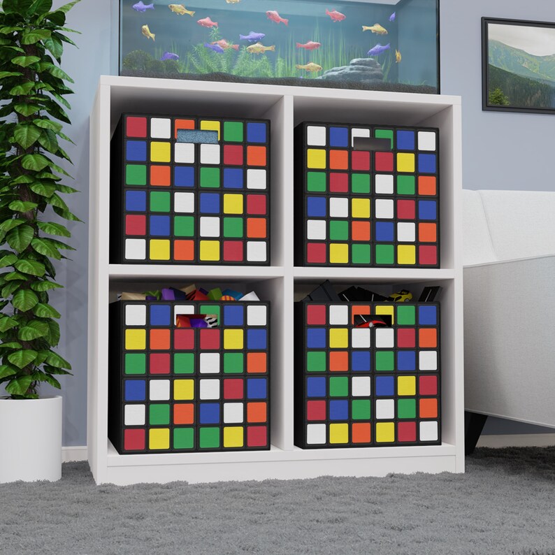 Rubik's Cube Felt Storage Box Medium Cube Images - Etsy