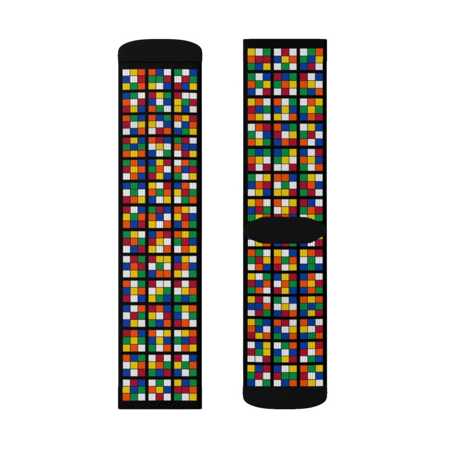 Rubik's Cube Socks - Fun Socks for Men, Women, Adult, Kids, Teens - Etsy