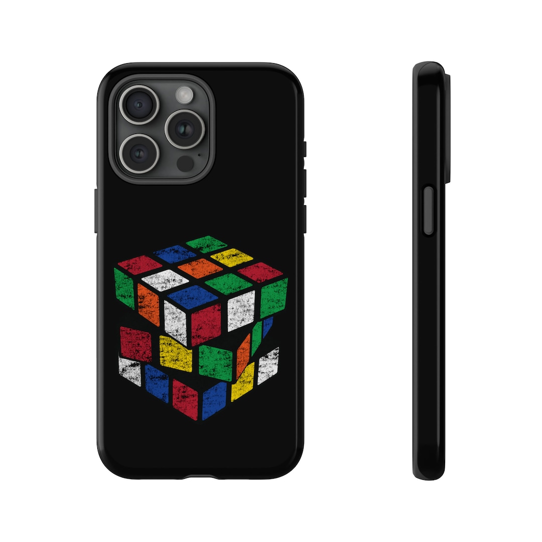 Vintage Scrambled Cube Rubik's Cube Phone Case Tough - Etsy
