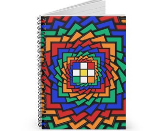 Crazy Cubes Rubik's Cube Notebook Spiral Ruled Line - Etsy