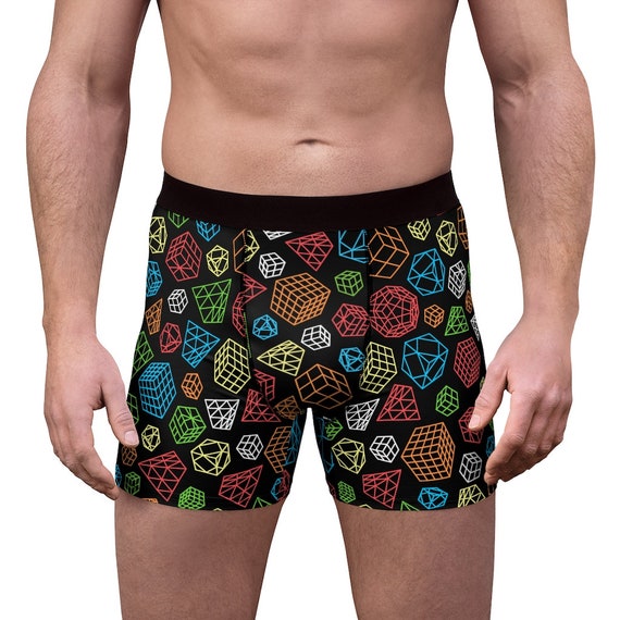 Line Art Cubes Rubik's Cube Boxer Briefs Underwear - Etsy