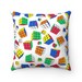 Cubes All Over Rubik's Cube Pillow 2-sided Print, Square Throw Pillow ...