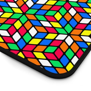 Optical Illusion Rubik's Cubes Desk Mat, Cubing Mat, Speedcubing ...
