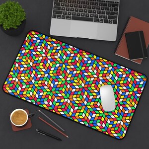 Optical Illusion Rubik's Cubes Desk Mat, Cubing Mat, Speedcubing ...