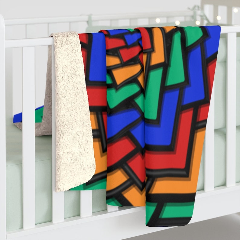 Daisy Pattern Rubik's Cube Blanket Sherpa Fleece | Etsy