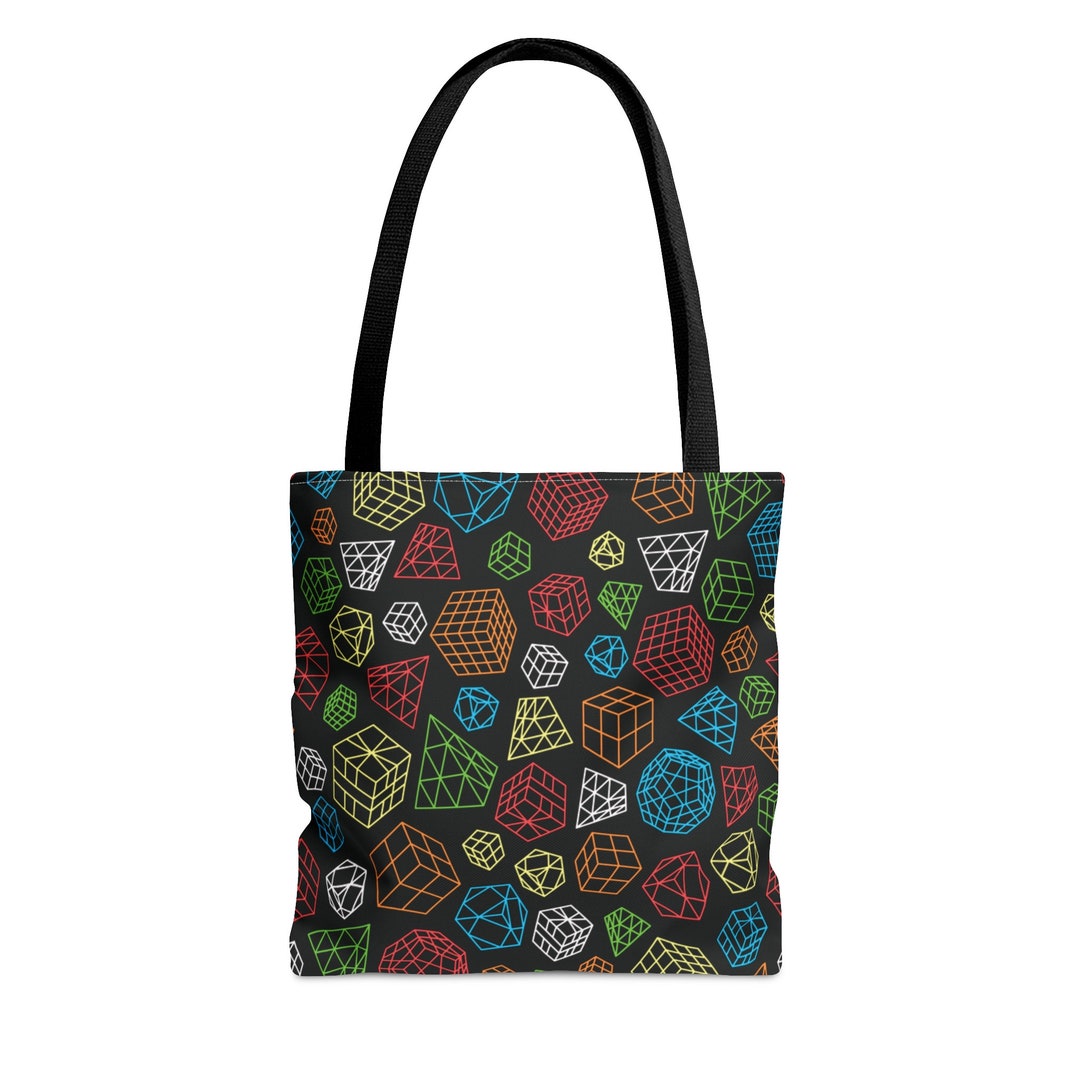Rubik's Cube Tote Bag - Line Art Cubes - 2x2, 3x3, 4x4, Pyraminx ...