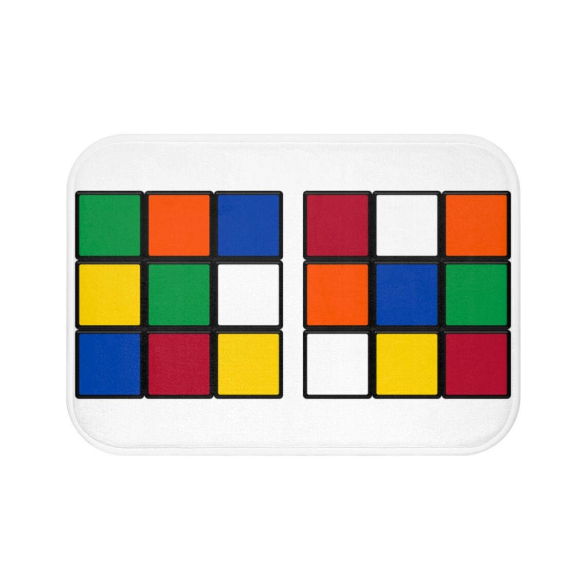 Rubik's Cube Bath Mat 2 Big Cubes Bathroom Decor | Etsy