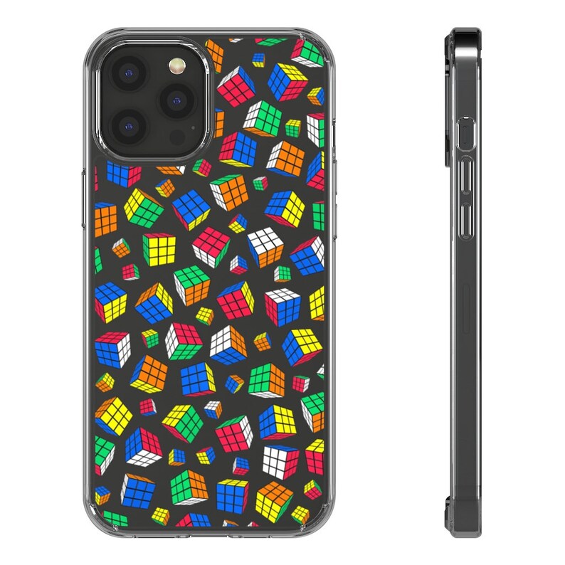 Cubes All Over Rubik's Cube Phone Case Iphone 12 and | Etsy