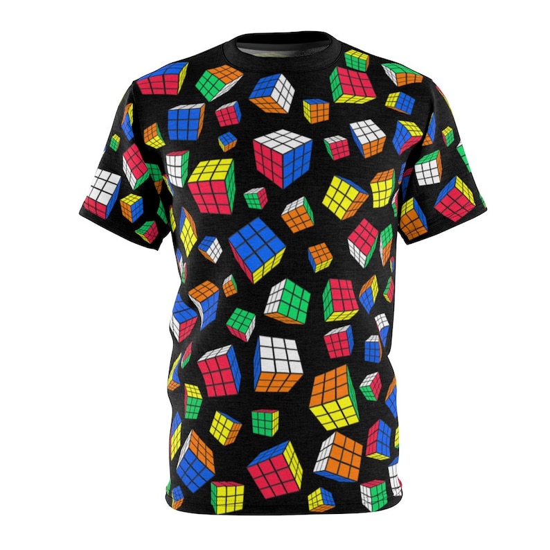 Cubes All Over Rubik's Cube Shirt black | Etsy