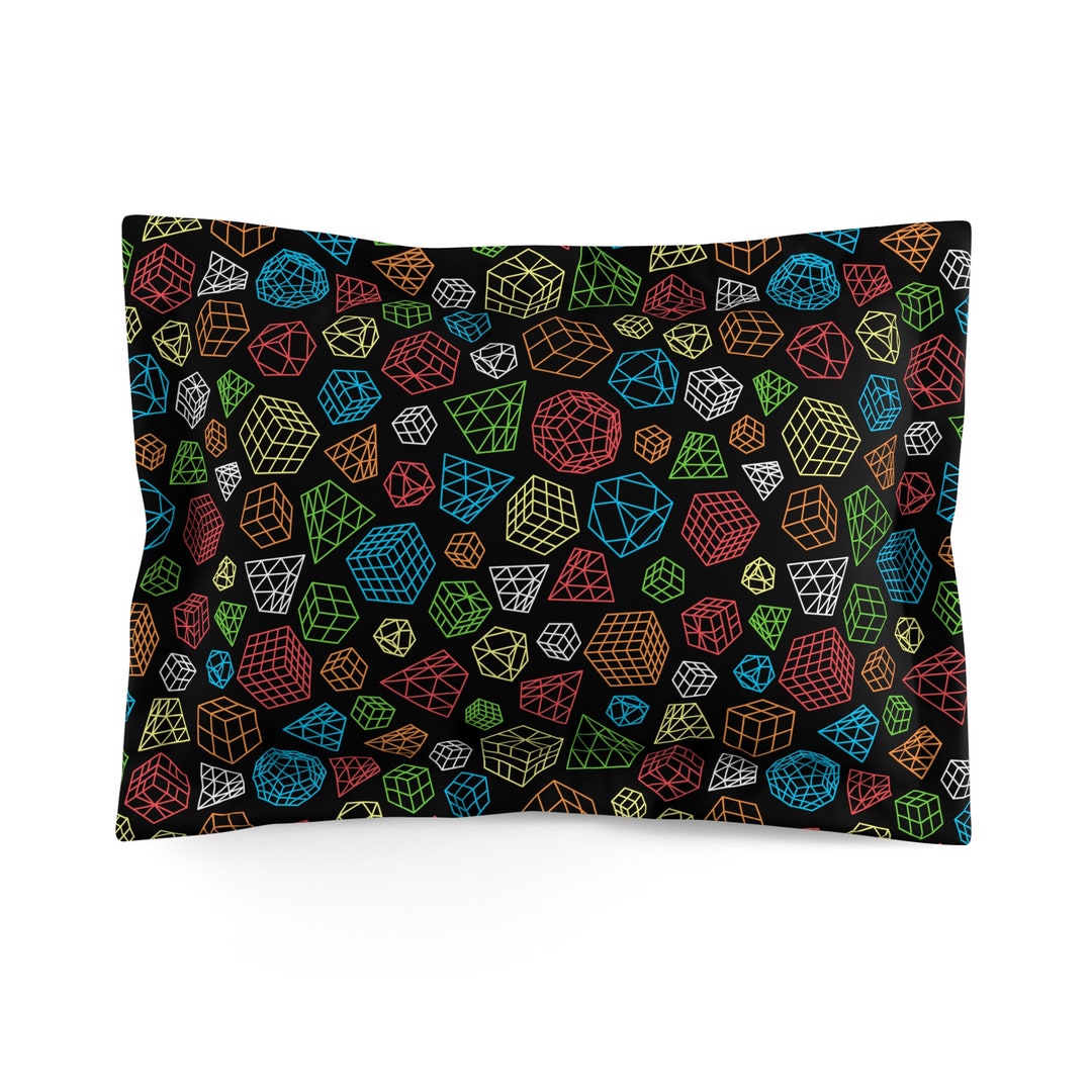 Colorful Line Art Rubik's Cube Pillow Sham Bedroom Decor Pillow Cover ...