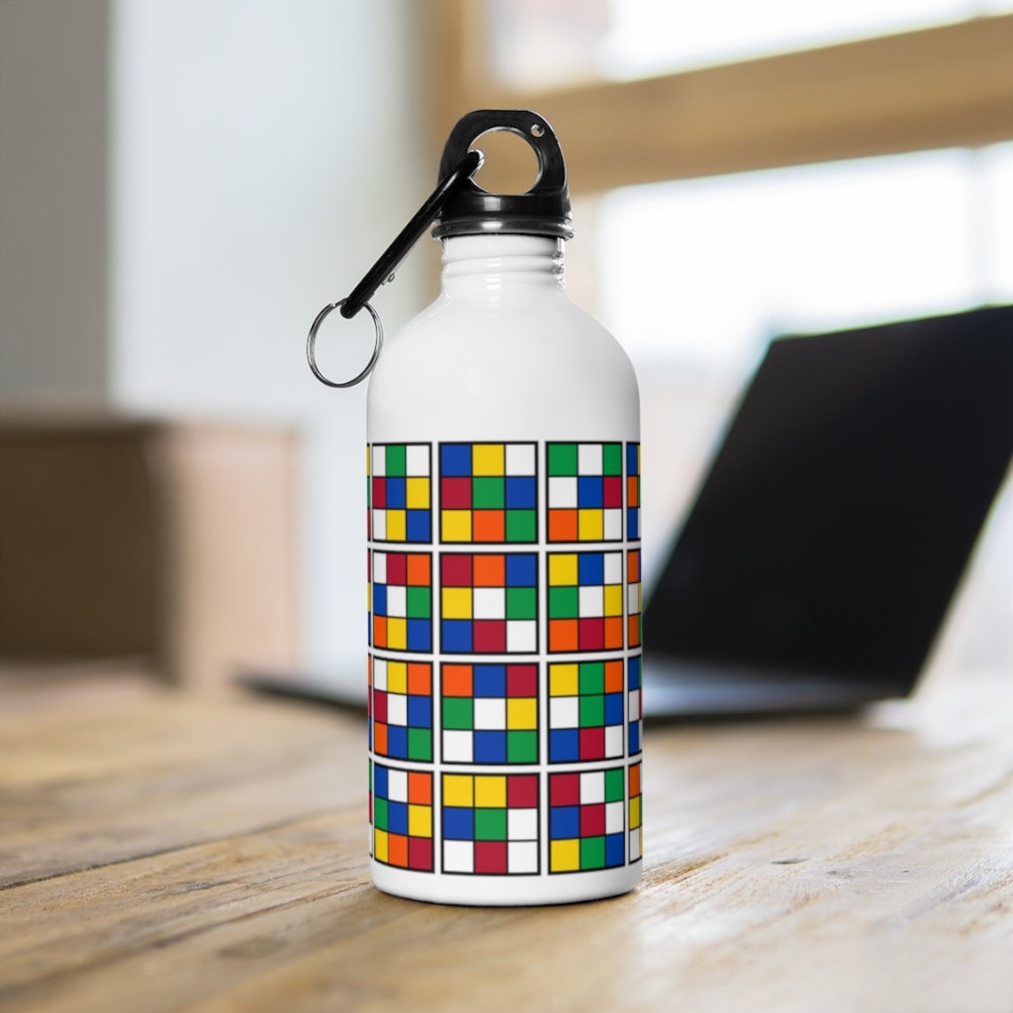 Cubes All Over Rubik's Cube Water Bottle stainless Steel - Etsy