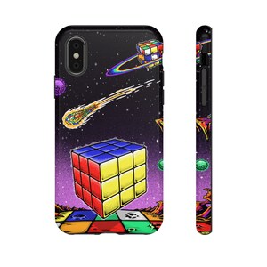 Psychedelic Rubik's Cube Phone Case Tough Case - Etsy