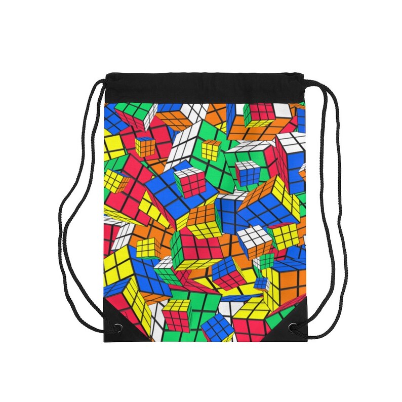 Crazy Cubes Rubik's Cube Backpack Drawstring Bag | Etsy