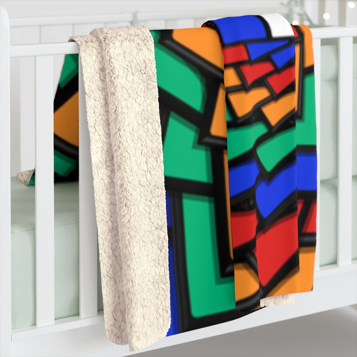 Daisy Pattern Rubik's Cube Blanket Sherpa Fleece - Etsy