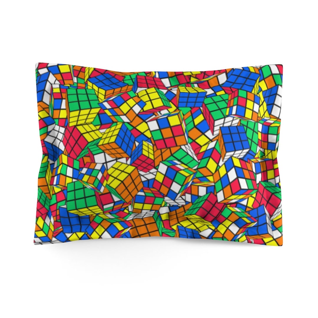 Rubik's Cube Pillow Sham Pile of Cubes Bedroom Decor Pillow Cover - Etsy
