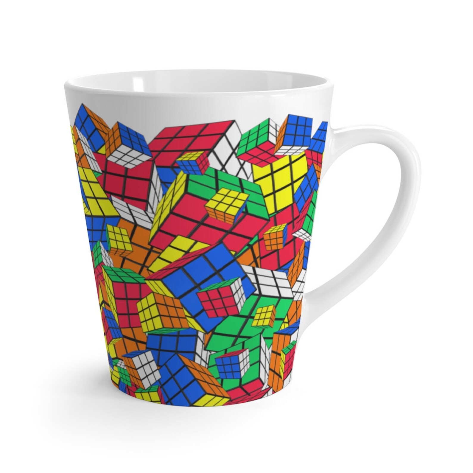 Crazy Cubes Rubiks Cube Mug 12oz Latte Mug Fun T Etsy