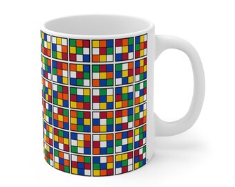 Crazy Cubes Rubik's Cube Mug 12oz Latte Mug Fun Gift | Etsy