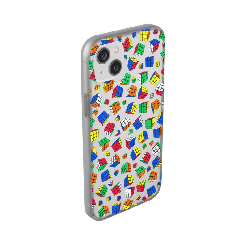 Cubes All Over - Rubik's Cube Transparent Phone Cases - Flexi Case - Etsy
