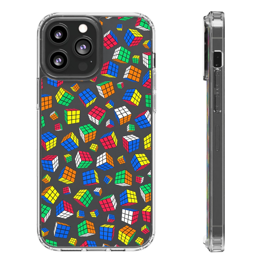 Cubes All Over - Rubik's Cube Phone Case - iPhone and Samsung - Clear ...