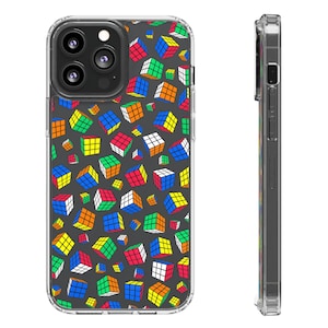 Cubes All Over - Rubik's Cube Phone Case - iPhone and Samsung - Clear ...