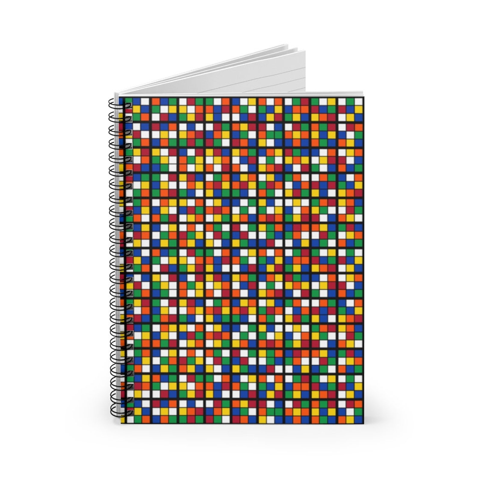 Rubik's Cube Notebook Spiral Ruled Line Journal Lined | Etsy