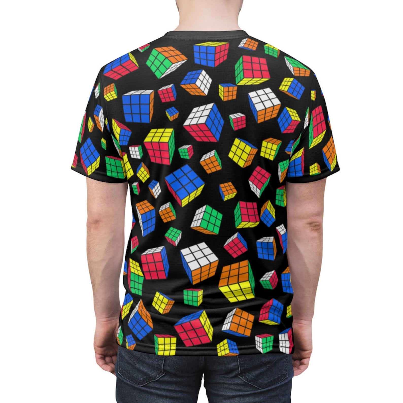 Cubes All Over Rubik's Cube Shirt black | Etsy