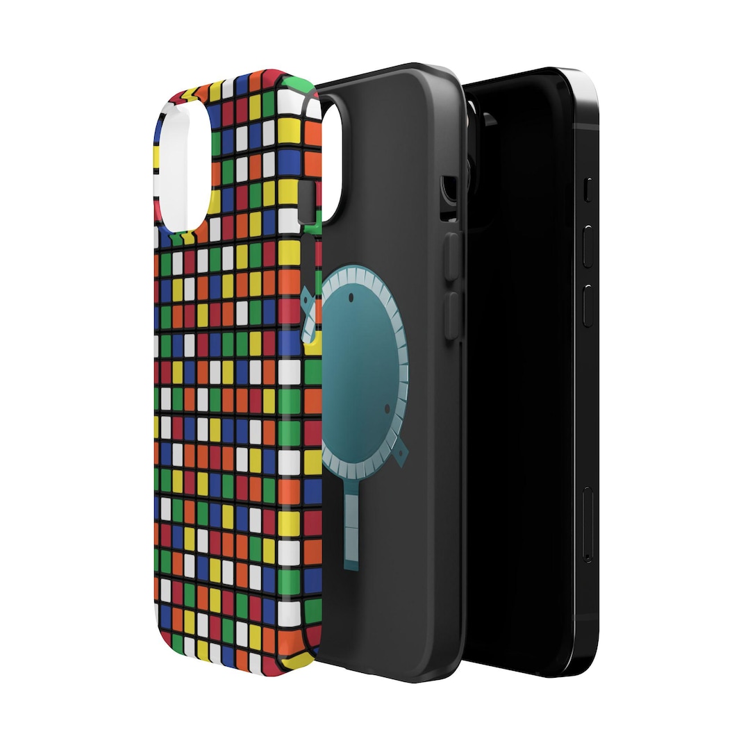 Magsafe Rubik's Cube iPhone Case - Tough Phone Case - Flat Scrambled ...