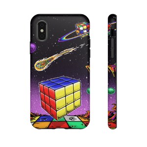 Psychedelic Rubik's Cube Phone Case Tough Case - Etsy