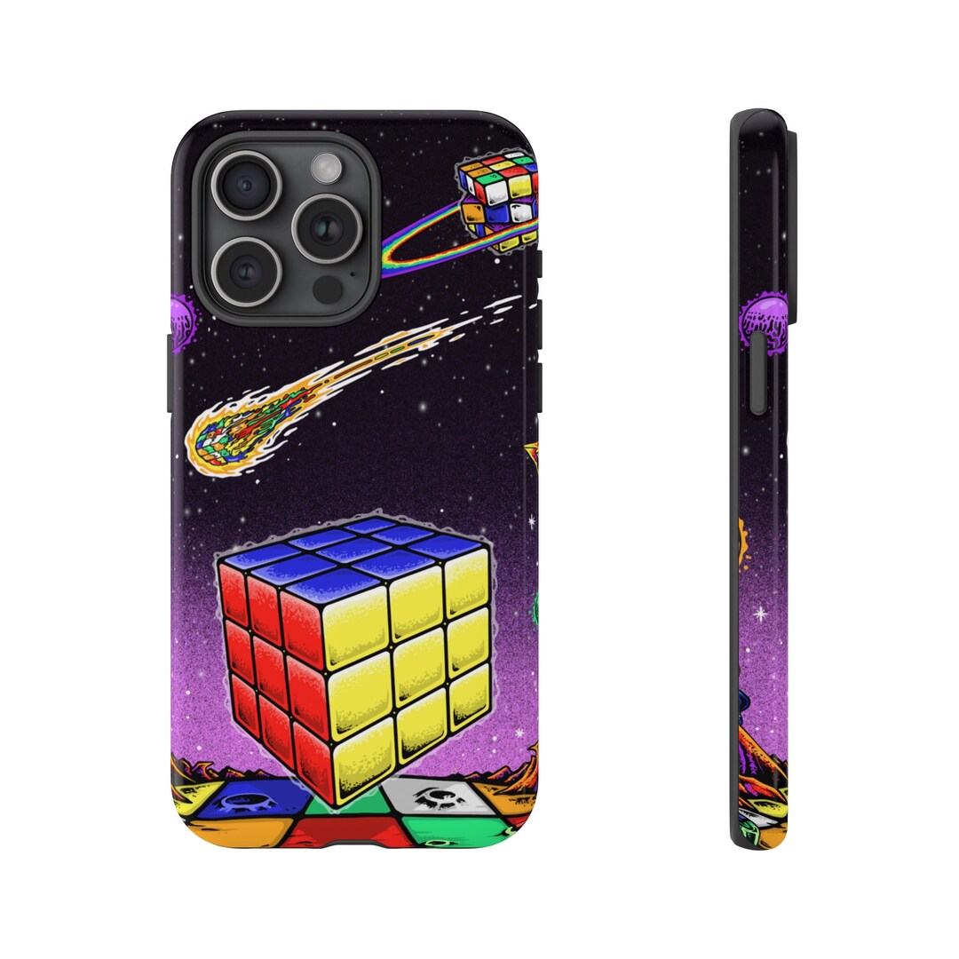 Psychedelic Rubik's Cube Phone Case Tough Case - Etsy