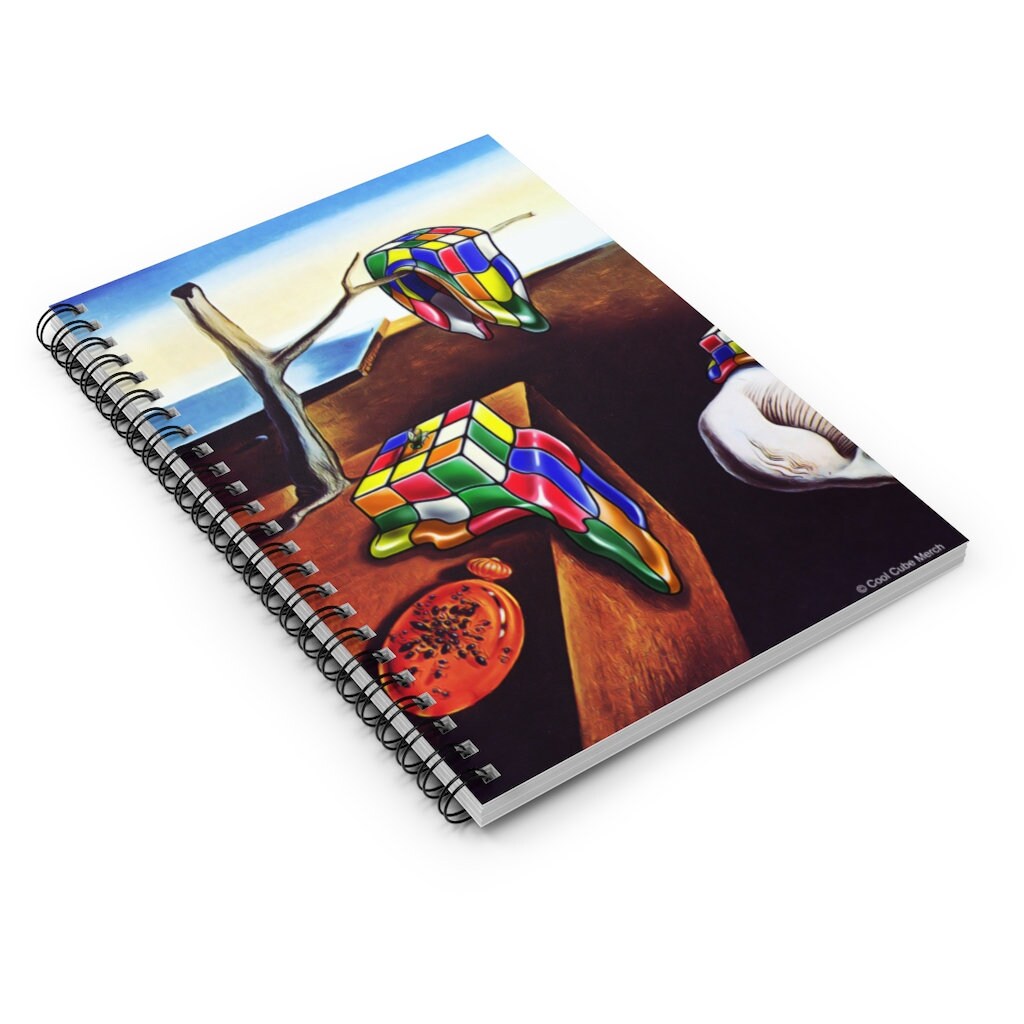 Melting Rubik's Cube Notebook Salvador Dali Spiral | Etsy