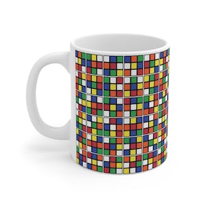 All Over Cubes Rubik's Cube Mug 11oz Smaller Cubes - Etsy