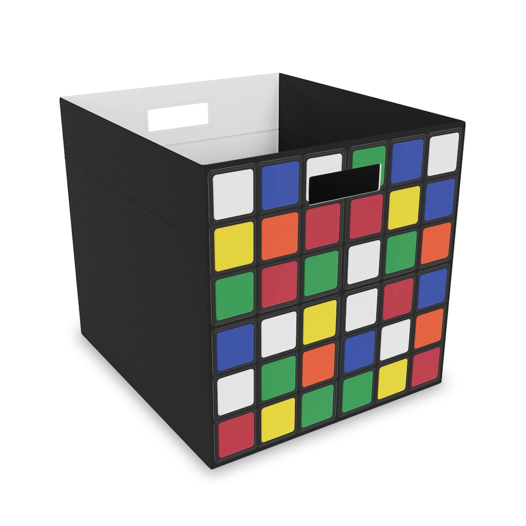 Rubik's Cube Felt Storage Box - Medium Cube Images - Etsy