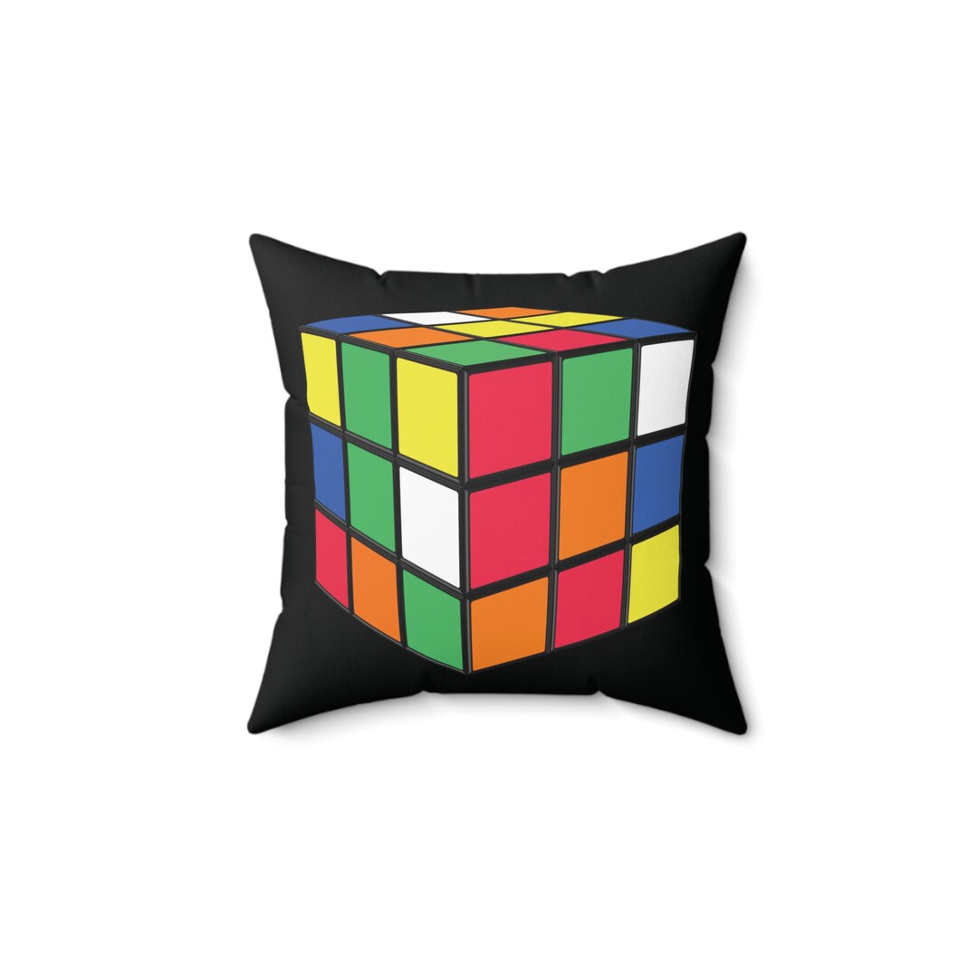 Rubik's Cube Pillow - Scrambled - 2-sided With Opposite View on Back ...