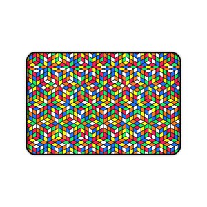 Optical Illusion Rubik's Cubes Desk Mat, Cubing Mat, Speedcubing ...