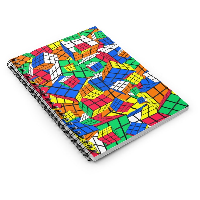 Crazy Cubes Rubik's Cube Notebook Spiral Ruled Line | Etsy