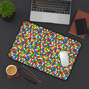 Optical Illusion Rubik's Cubes Desk Mat, Cubing Mat, Speedcubing ...