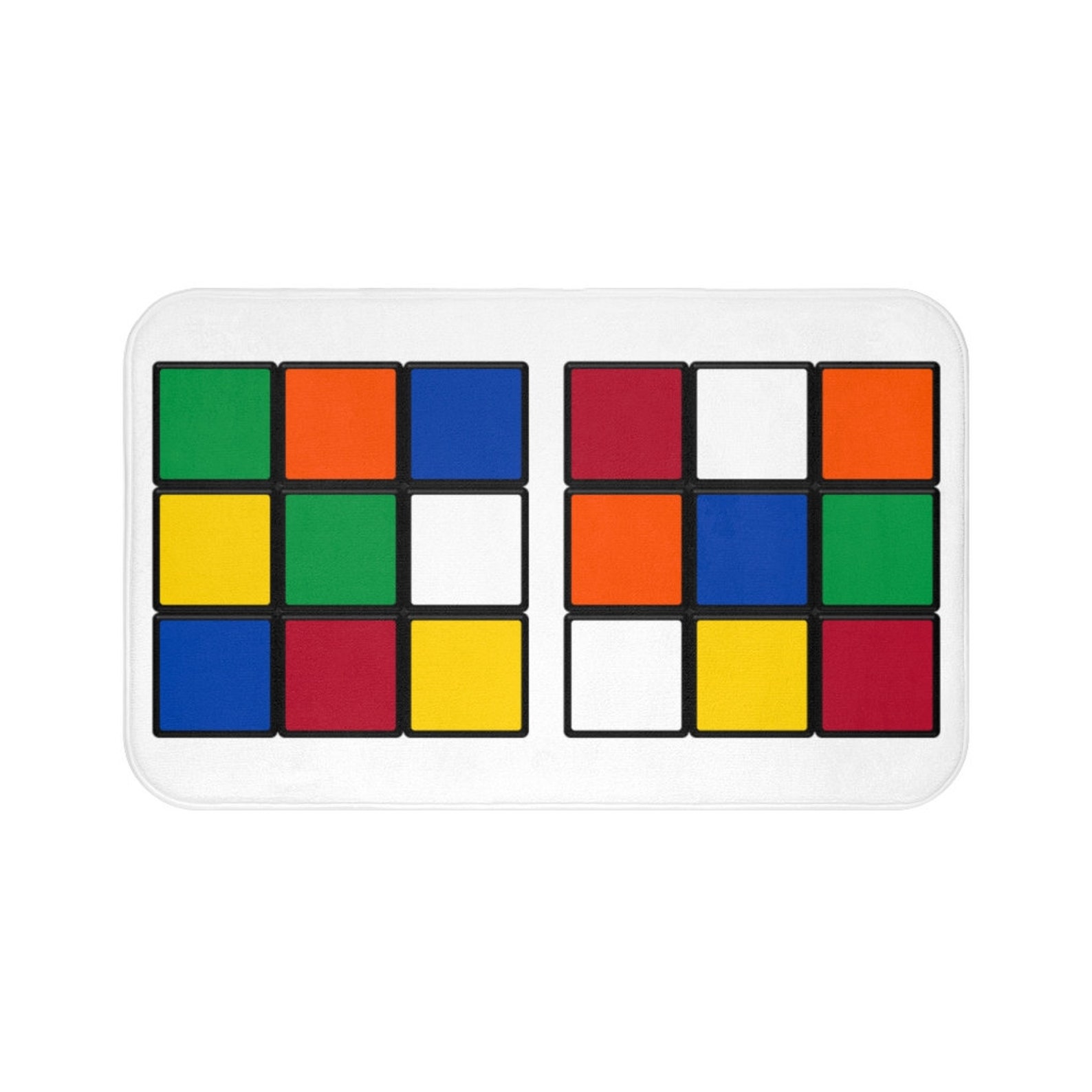 Rubik's Cube Bath Mat 2 Big Cubes Bathroom Decor - Etsy