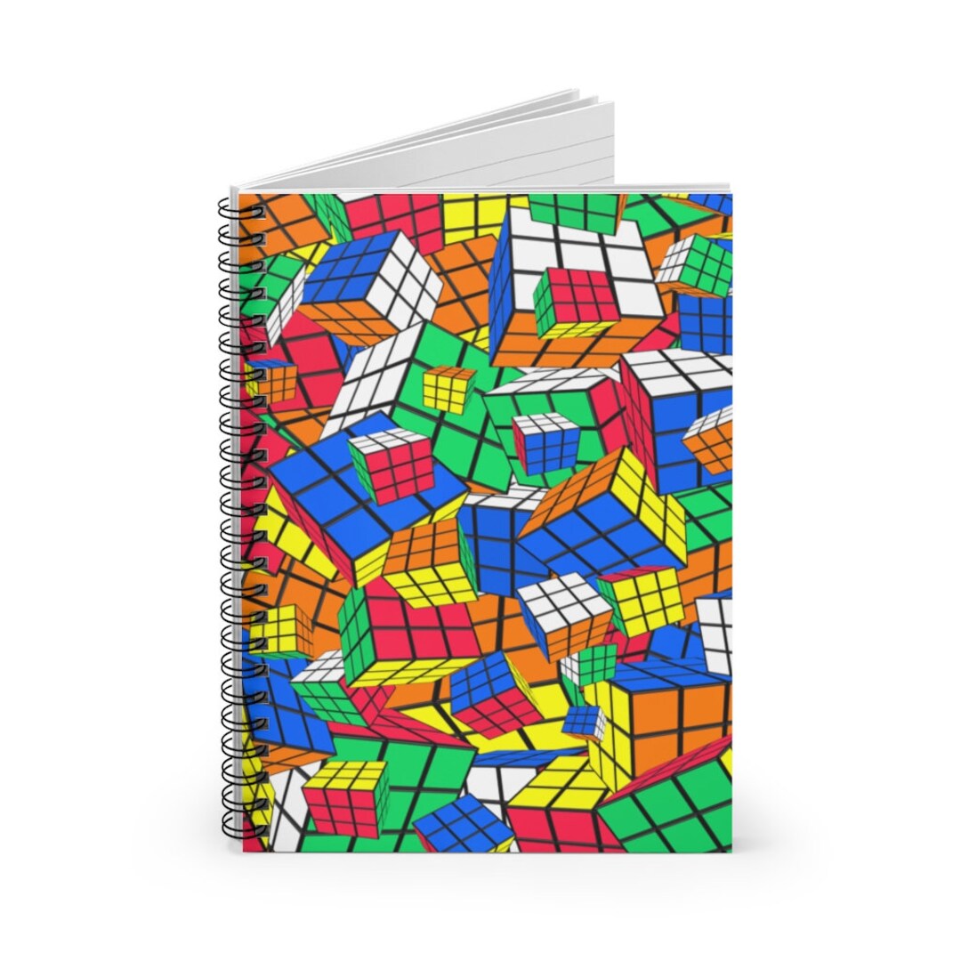 Crazy Cubes - Rubik's Cube Notebook - Spiral, Ruled Line, Journal ...