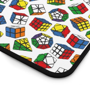 Rubik's Cube Pyraminx, Megaminx, and More Desk Mat, Cubing Mat ...