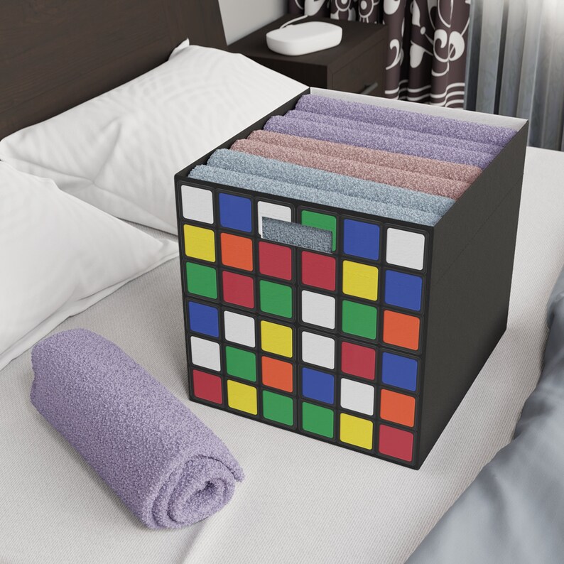 Rubik's Cube Felt Storage Box Medium Cube Images - Etsy