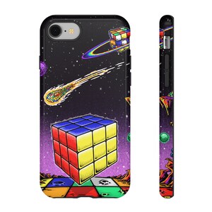 Psychedelic Rubik's Cube Phone Case Tough Case - Etsy