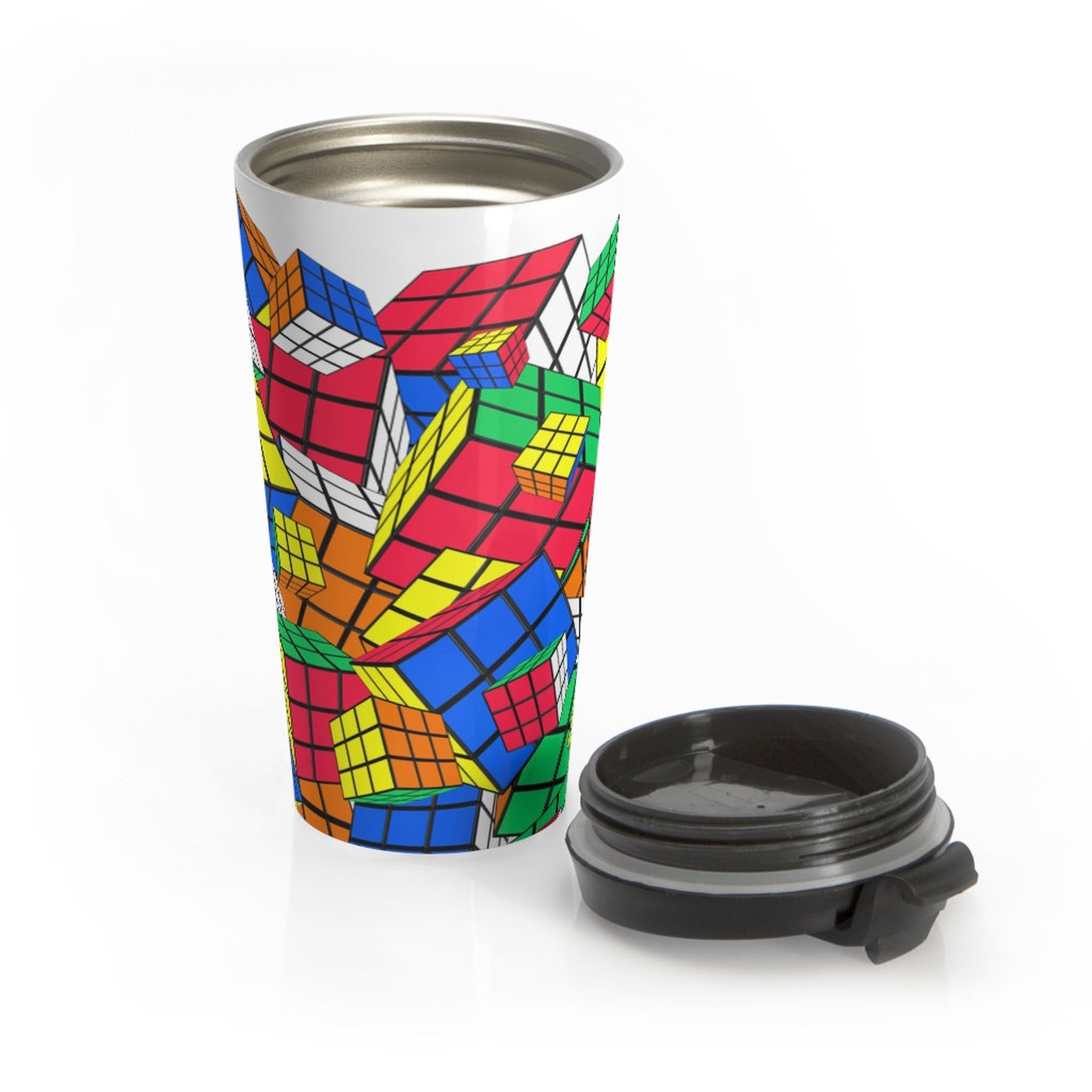 Crazy Cubes Rubik's Cube Stainless Steel Travel Mug - Etsy