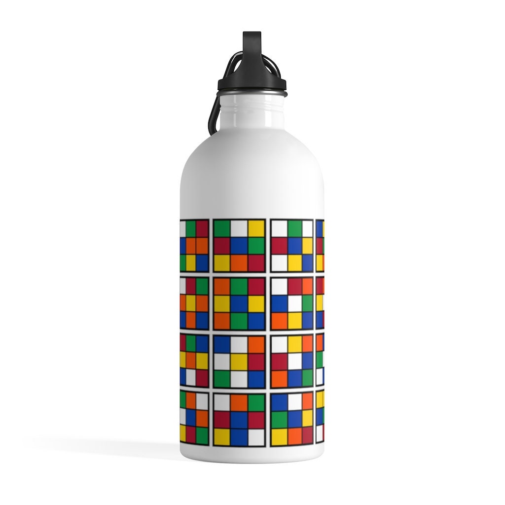 Cubes All Over Rubik's Cube Water Bottle stainless Steel - Etsy