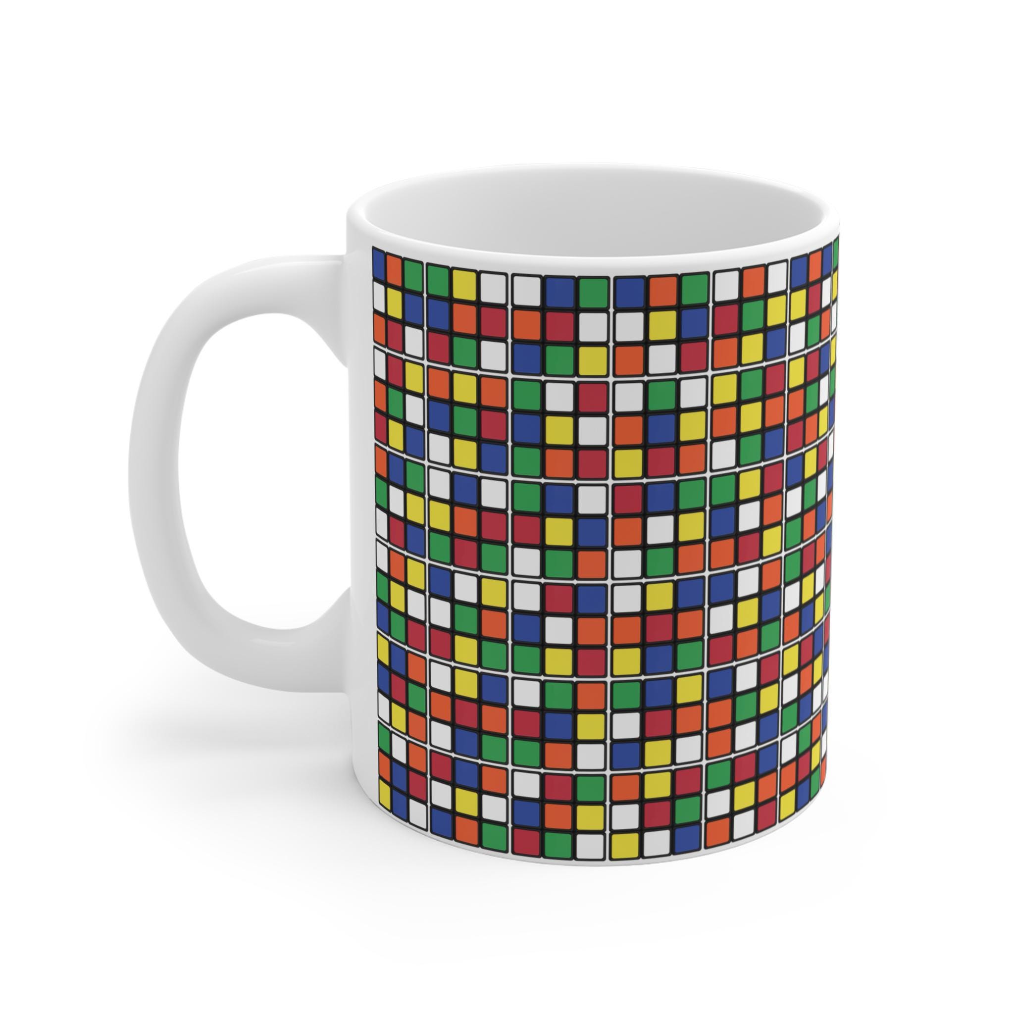 All Over Cubes - Rubik's Cube Mug (11oz) Smaller Cubes - Etsy