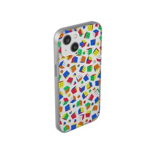 Cubes All Over - Rubik's Cube Transparent Phone Cases - Flexi Case - Etsy