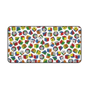 Rubik's Cube Pyraminx, Megaminx, and More Desk Mat, Cubing Mat ...